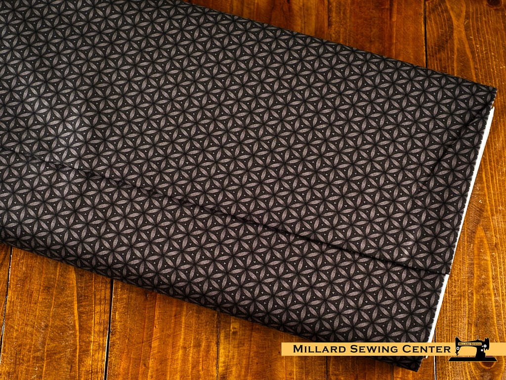 Cotton Fabric, 44″/45″ Wide Moonlit Walk in Geo Pattern Black by ...