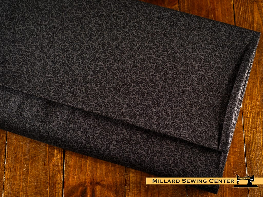 Cotton Fabric, 44″/45″ Wide Moonlit Walk in Tiny Flower Black by ...