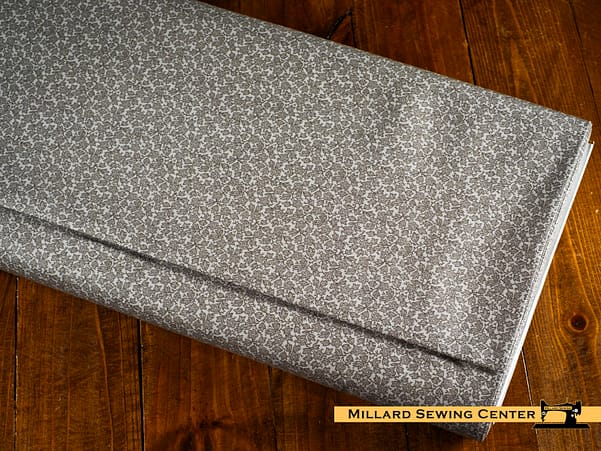 Cotton Fabric, 44″/45″ Wide Moonlit Walk in Tiny Flower Grey by Maywood ...